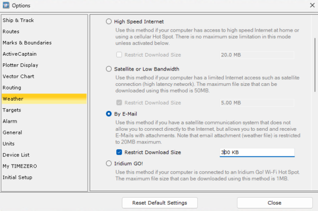 TimeZero Weather via Sailmail | SailMail